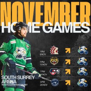 Surrey Eagles November Home Schedule | Surrey Eagles